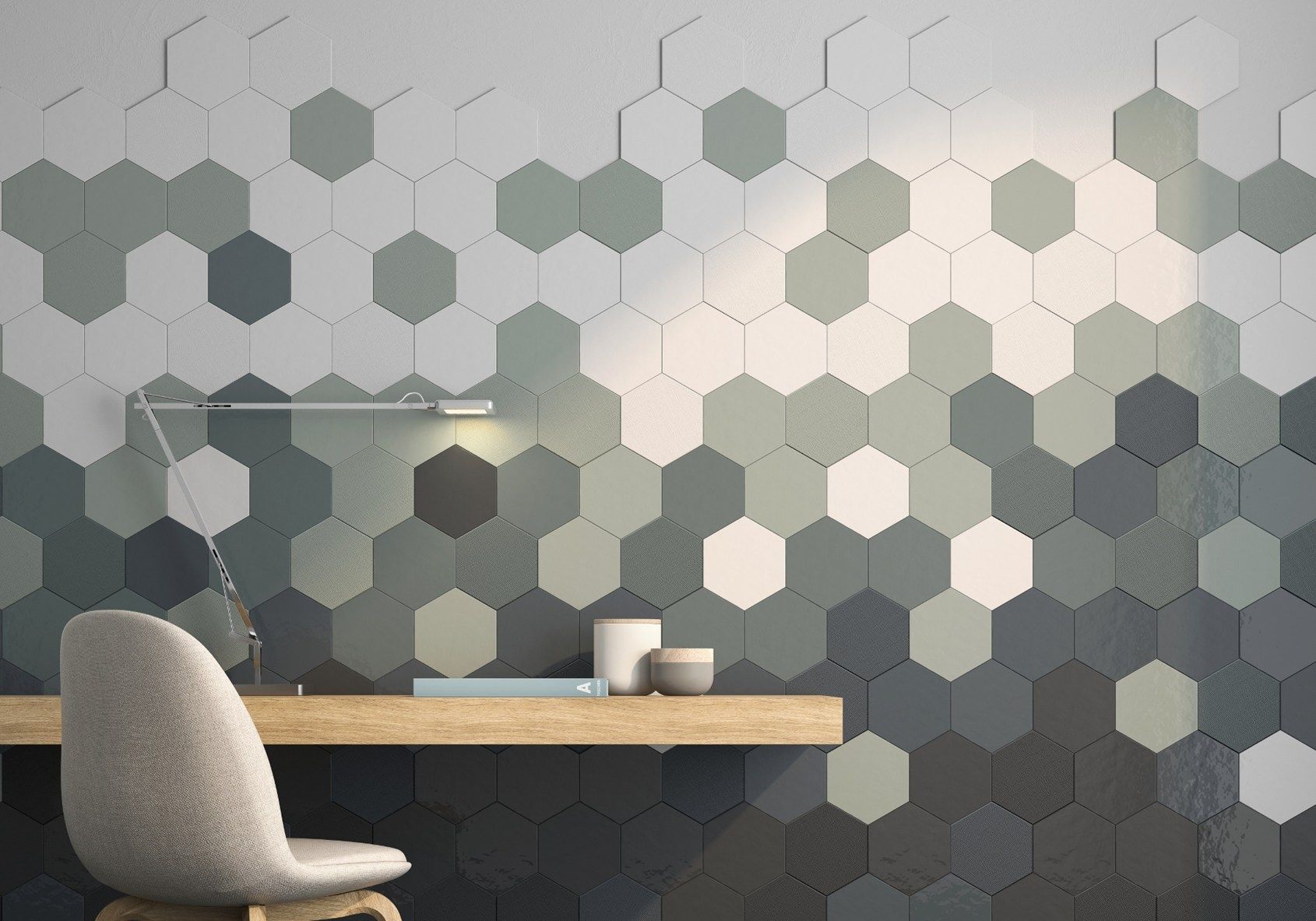 Tridimensional ceramic tiles by Alea