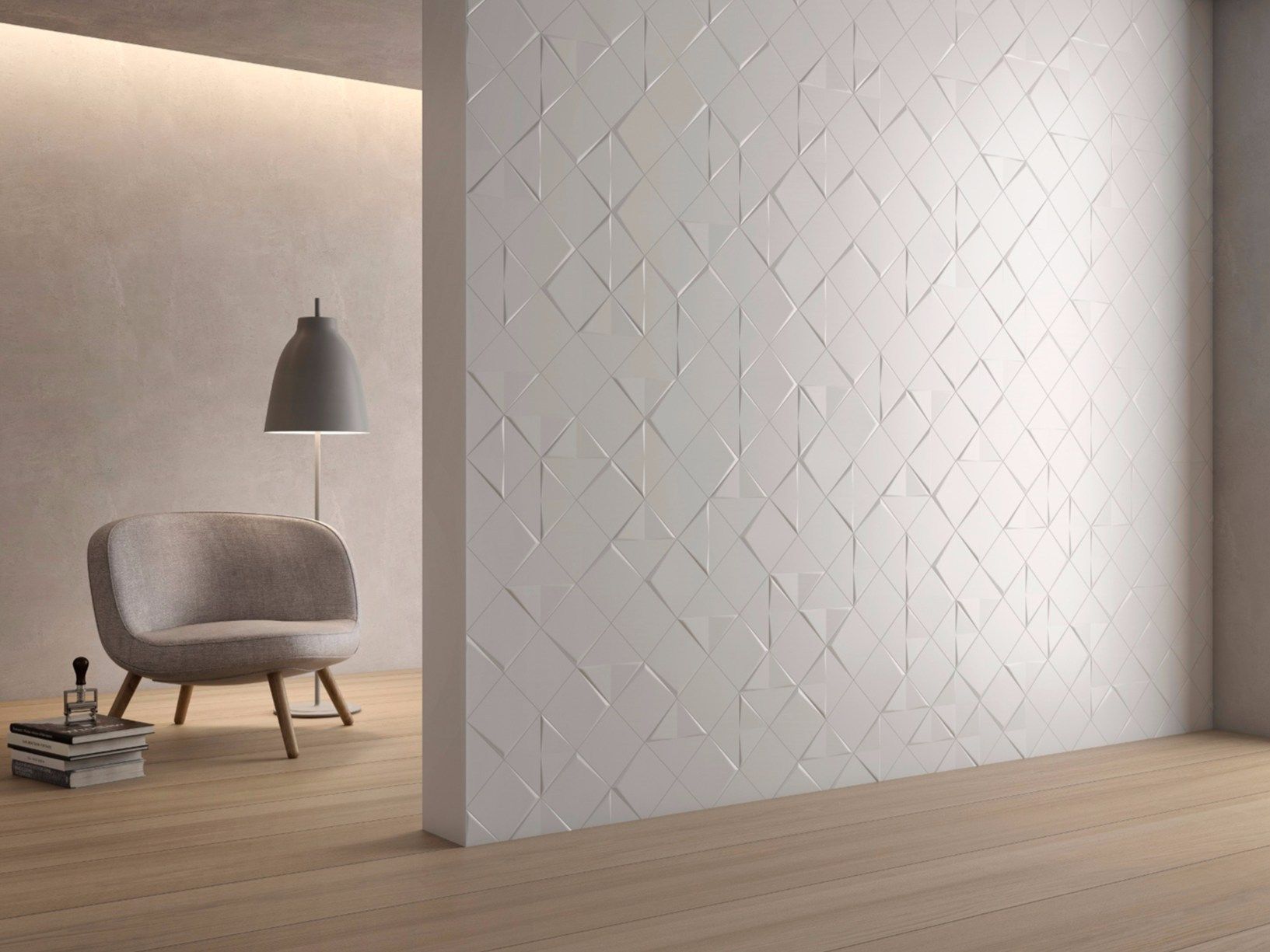 Tridimensional ceramic tiles by Alea