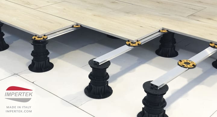 Rail System, i supporti di Impertek per pavimenti misti tile e decking - Edilportale