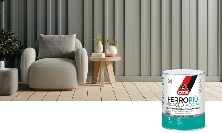 Boero presenta Ferropiù Micaceo Acqua lo smalto che decora e protegge ...