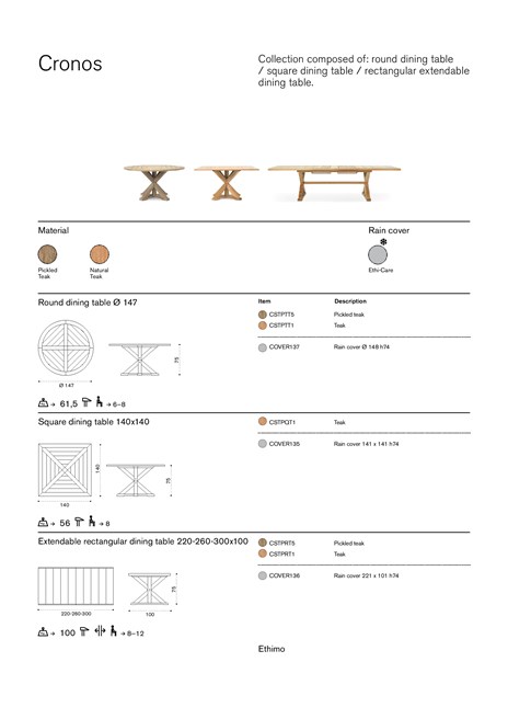 CRONOS | Table rectangulaire By Ethimo