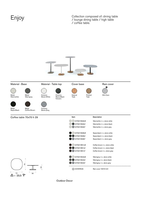 ENJOY | High table Enjoy Collection By Ethimo