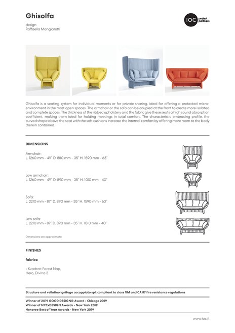 GHISOLFA | Sofa Ghisolfa Collection By IOC project partners design ...