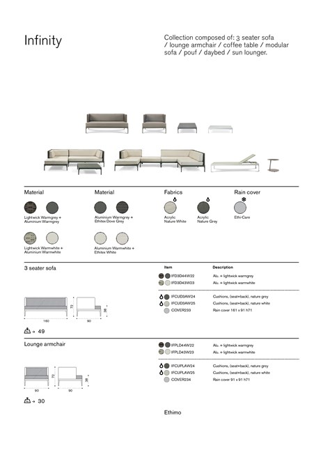 INFINITY | Modular garden sofa By Ethimo