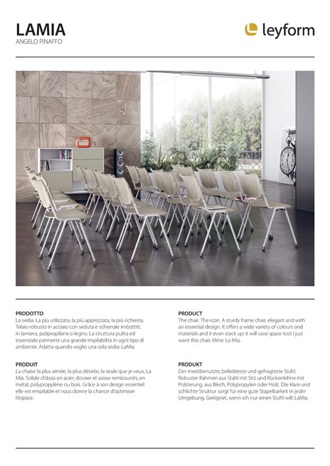 LAMIA | Training chair LaMia Collection By Leyform design Angelo Pinaffo
