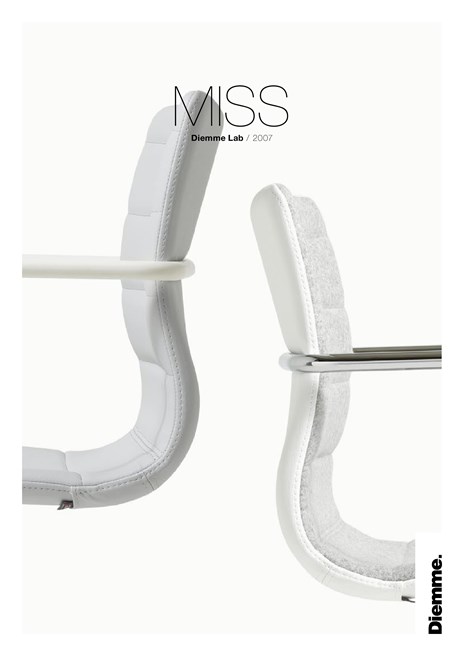 MISS | Chair with armrests Miss Collection By Diemme