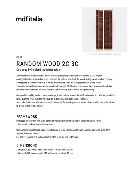 Modular wood fibre bookcase RANDOM WOOD By MDF Italia design Eva Paster ...