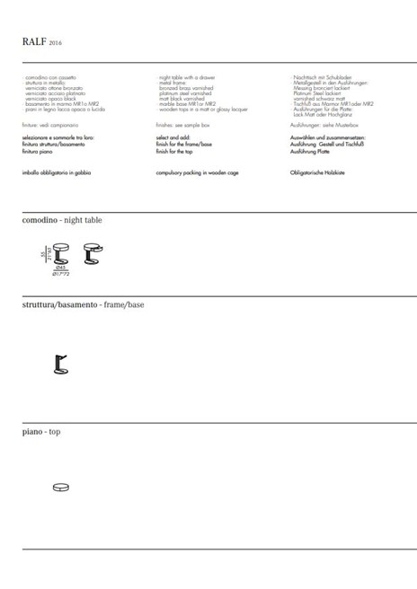 RALF | Bedside table By Meridiani design Andrea Parisio