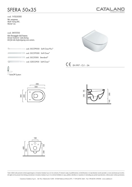 SFERA | Wall-hung toilet Sfera Collection By CERAMICA CATALANO