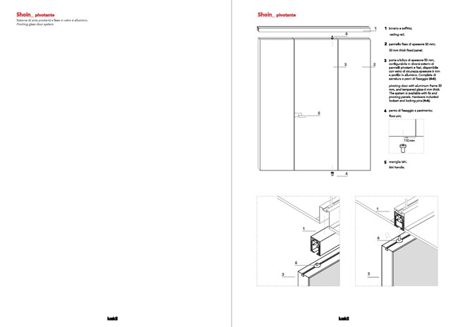 Drehtür aus Aluminium und Glas SHOIN PIVOT By Lualdi Design Dante ...