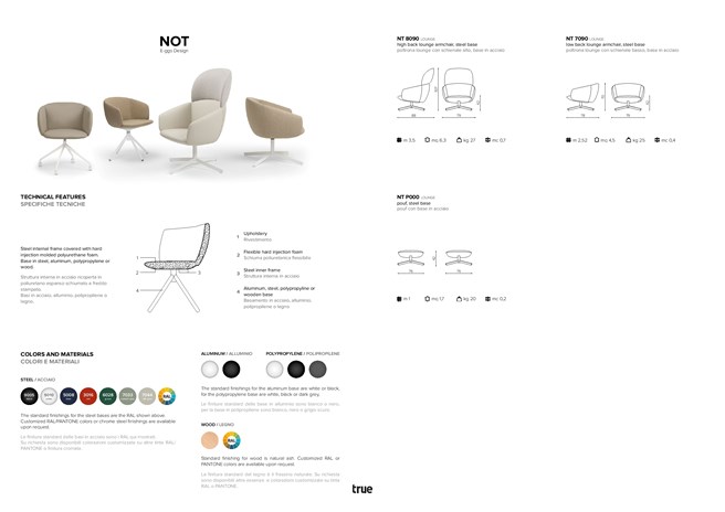 NOT MINI | Fabric chair Not Collection By True Design design E-ggs