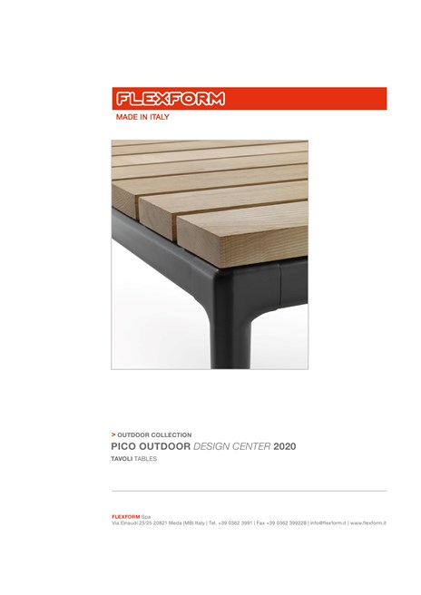 PICO OUTDOOR | Iroko table Pico Outdoor Collection By Flexform
