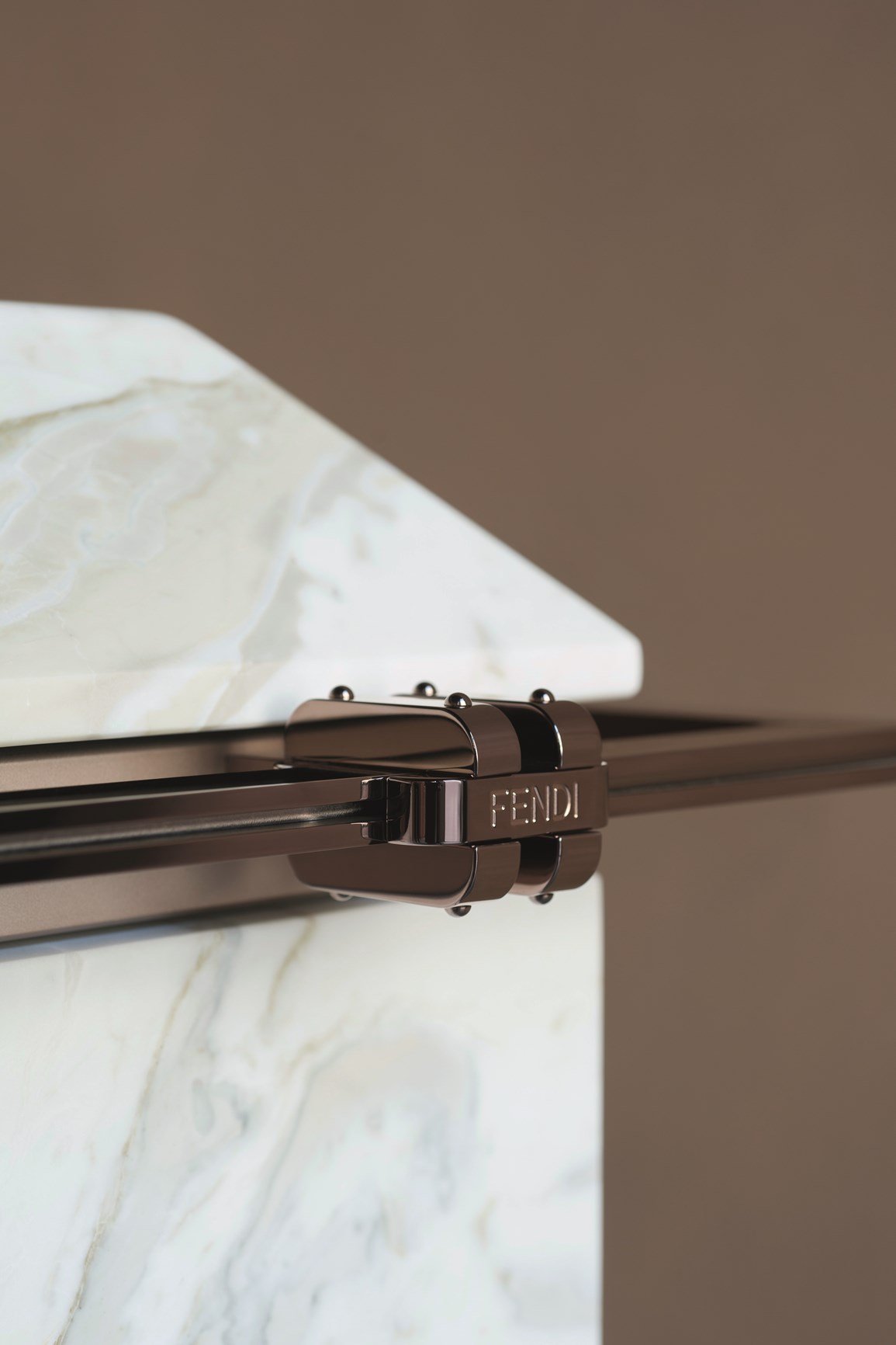 Marble + metal. The new Fendi kitchen