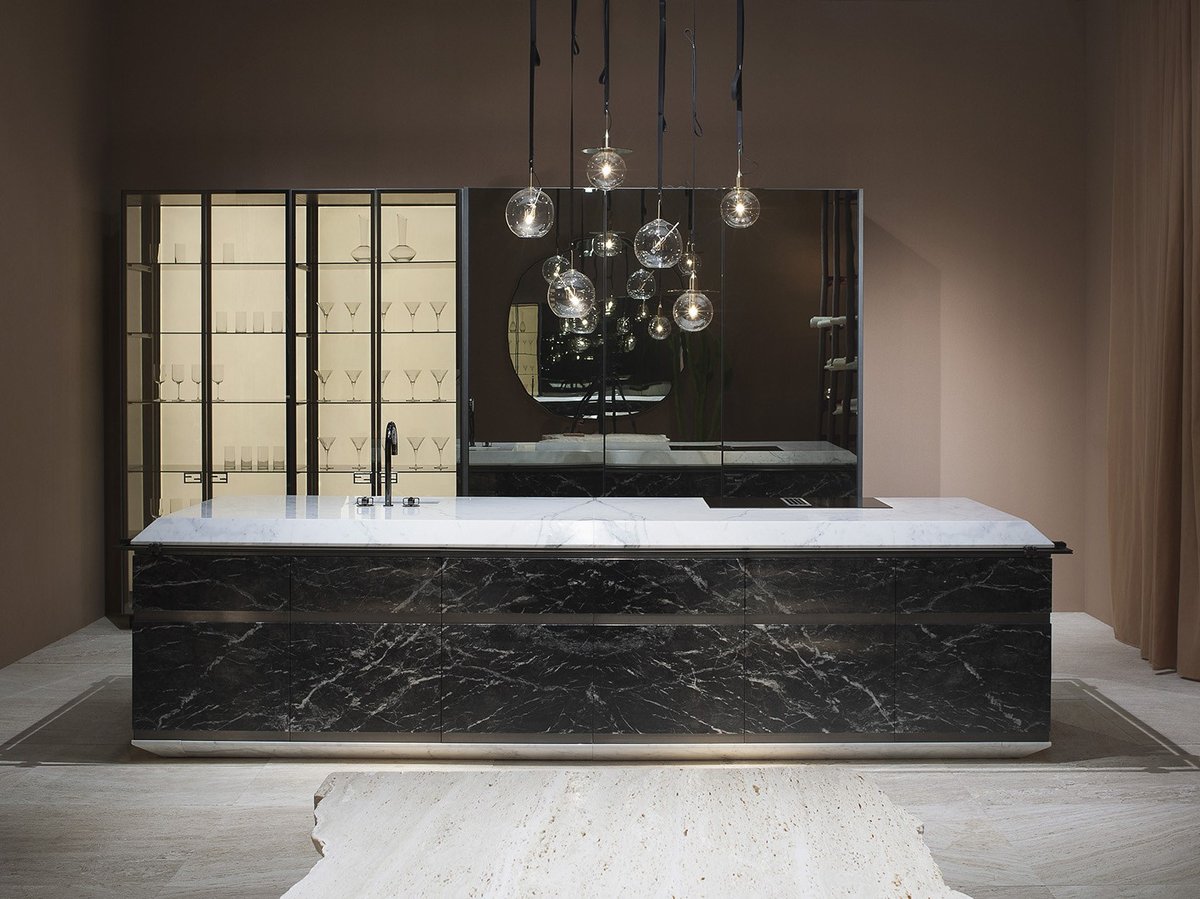 Marble + metal. The new Fendi kitchen