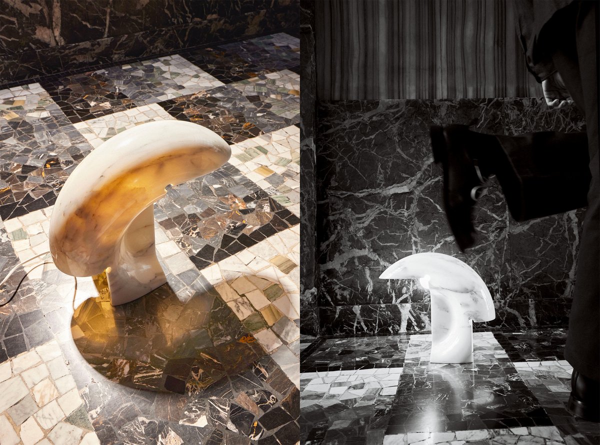 Flos icons showcased in a visual narrative by Barbara Corti and Omar Sosa