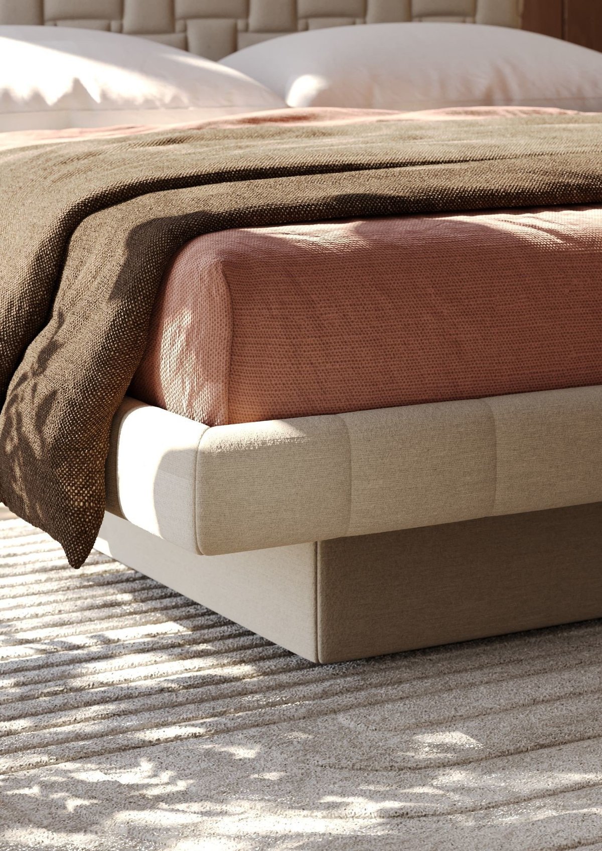 The New Milano Bedding Upholstered Storage Bed
