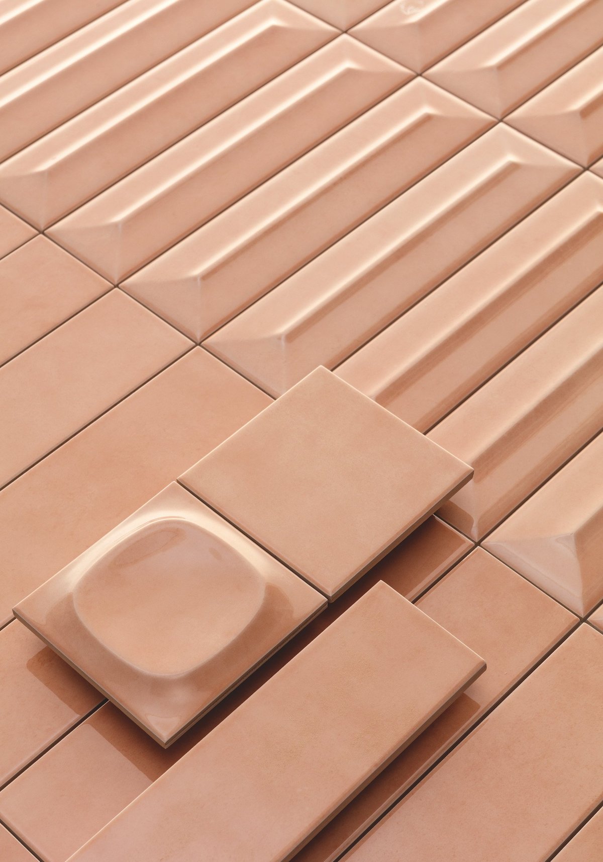 The new colored and three-dimensional Sartoria ceramic tiles