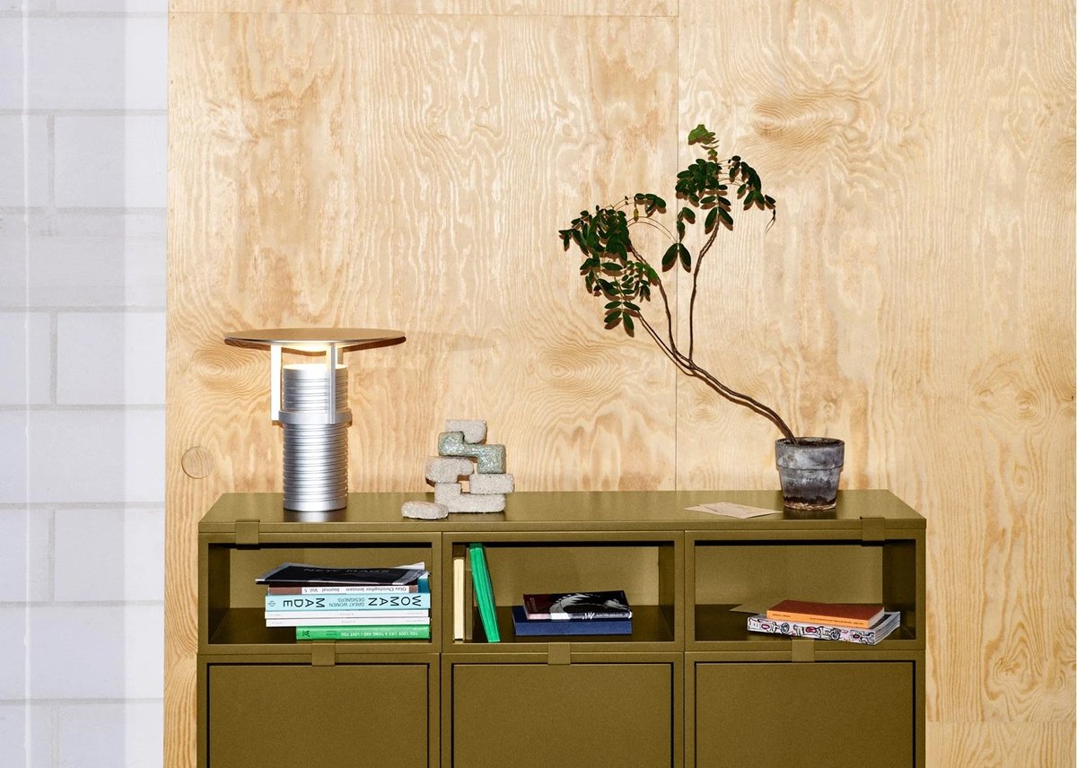 Jamie Wolford's Set Lamp for Muuto in matte aluminum