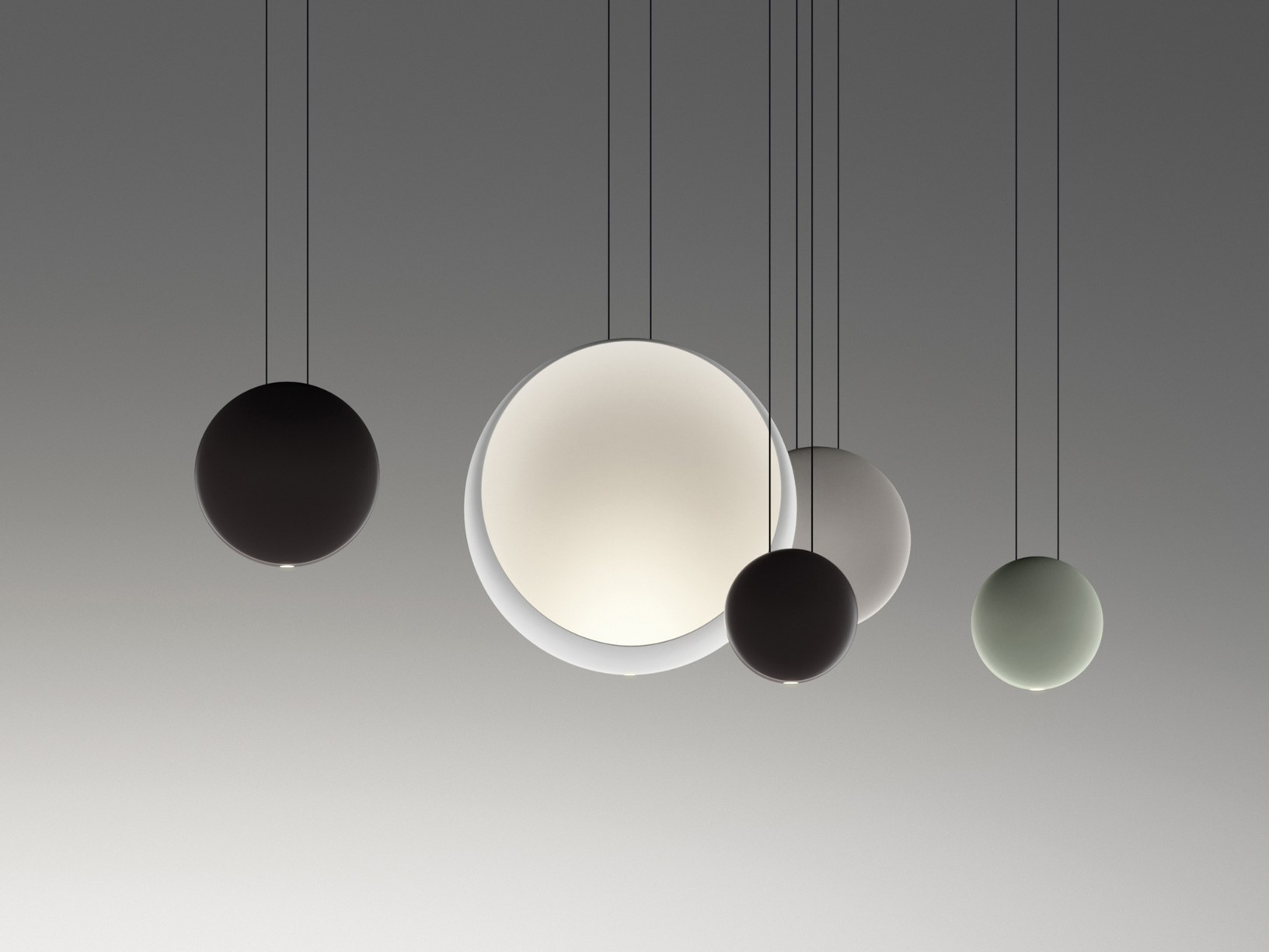 Cosmos: spheres of light that float suspended in the air