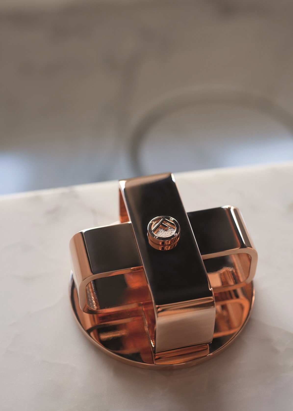 Marble + metal. The new Fendi kitchen