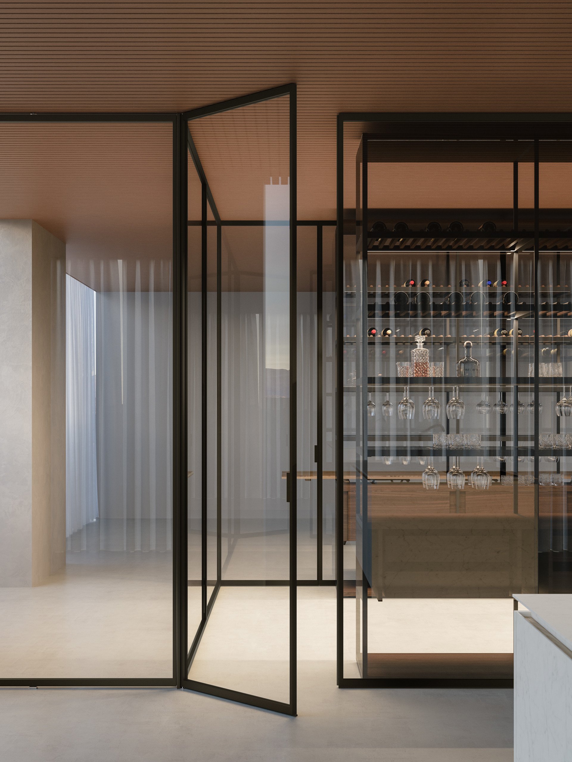 ADL glass partitions to divide and connect spaces