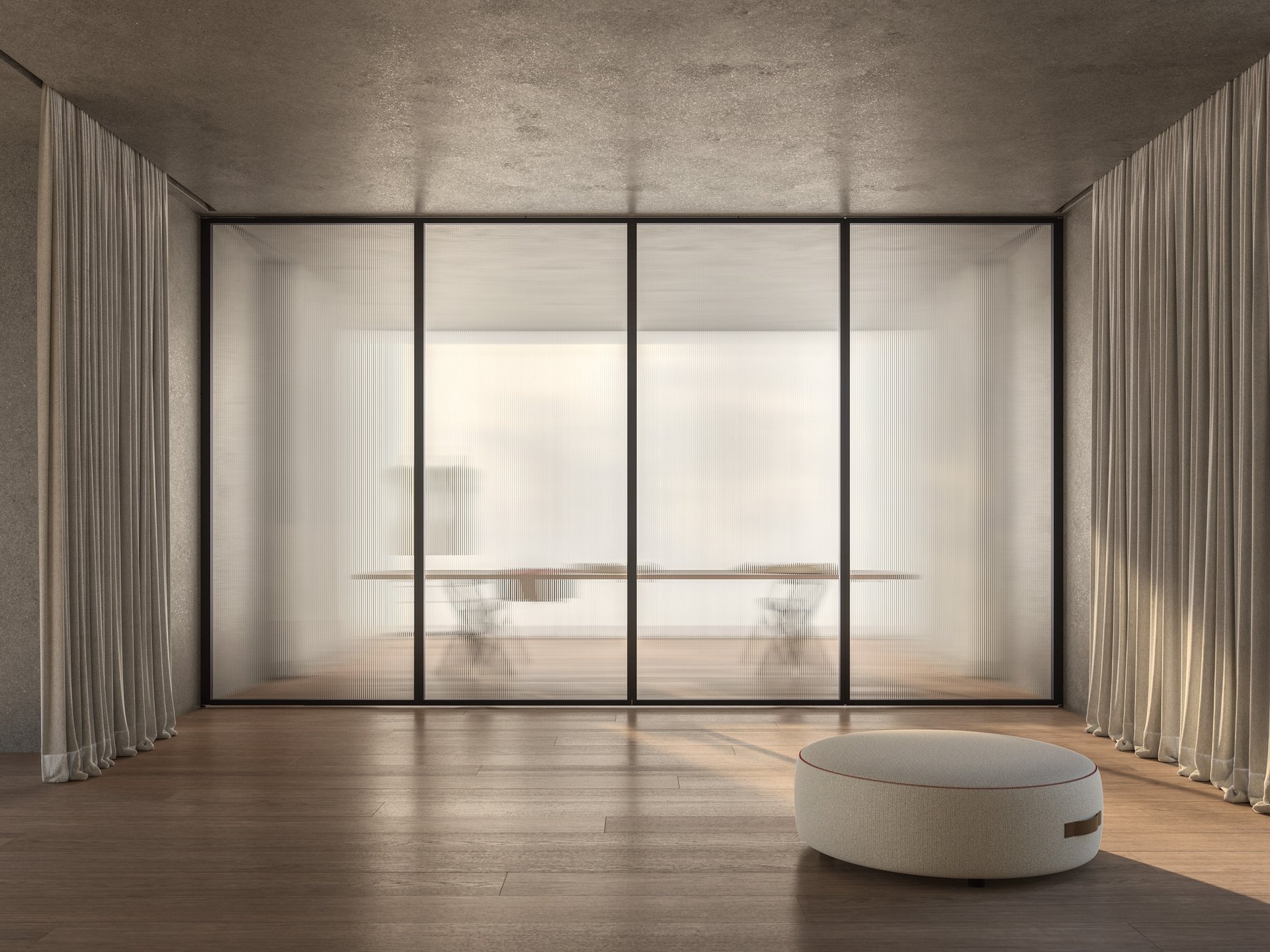 ADL glass partitions to divide and connect spaces