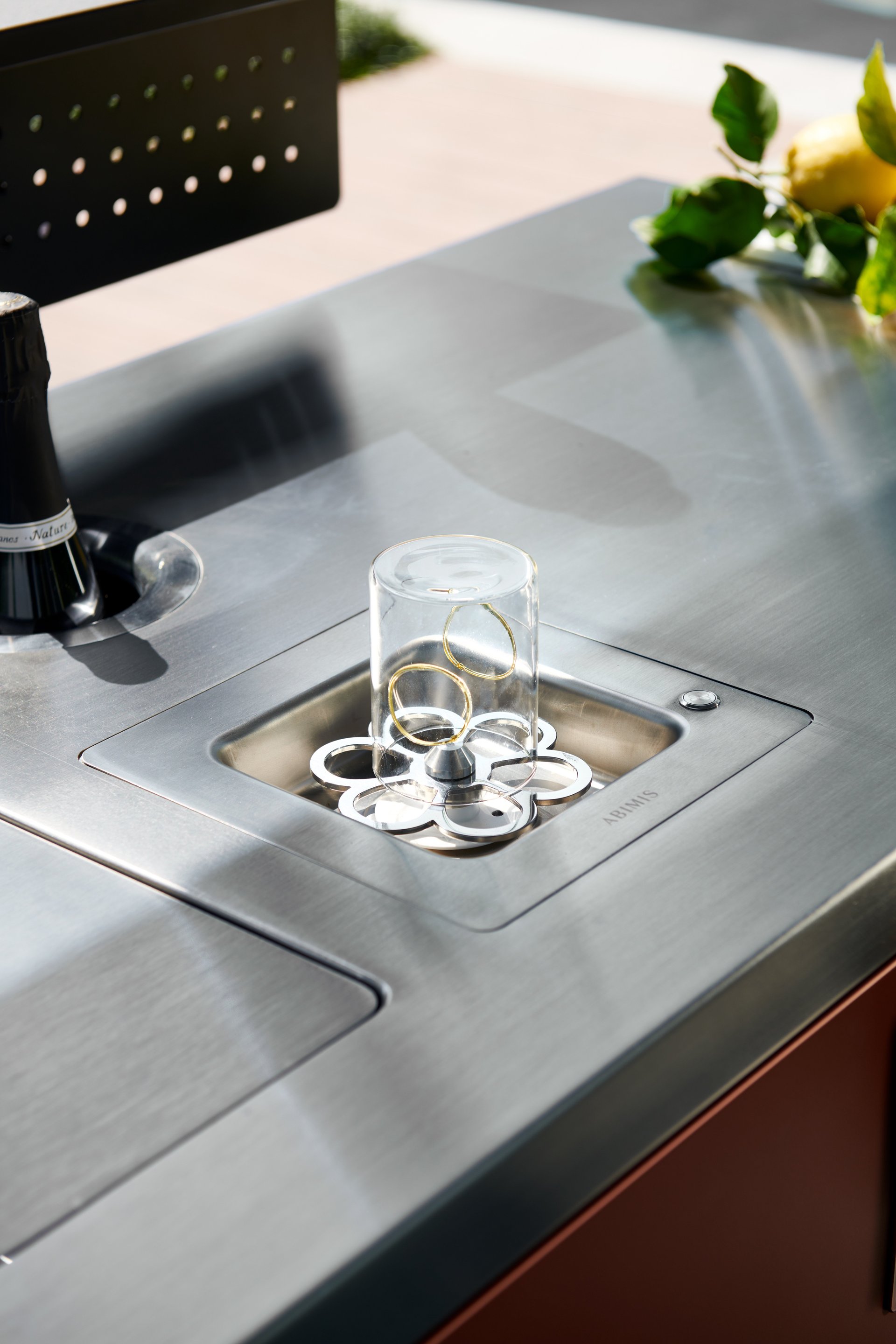The first Abimis stainless steel kitchen for outdoors