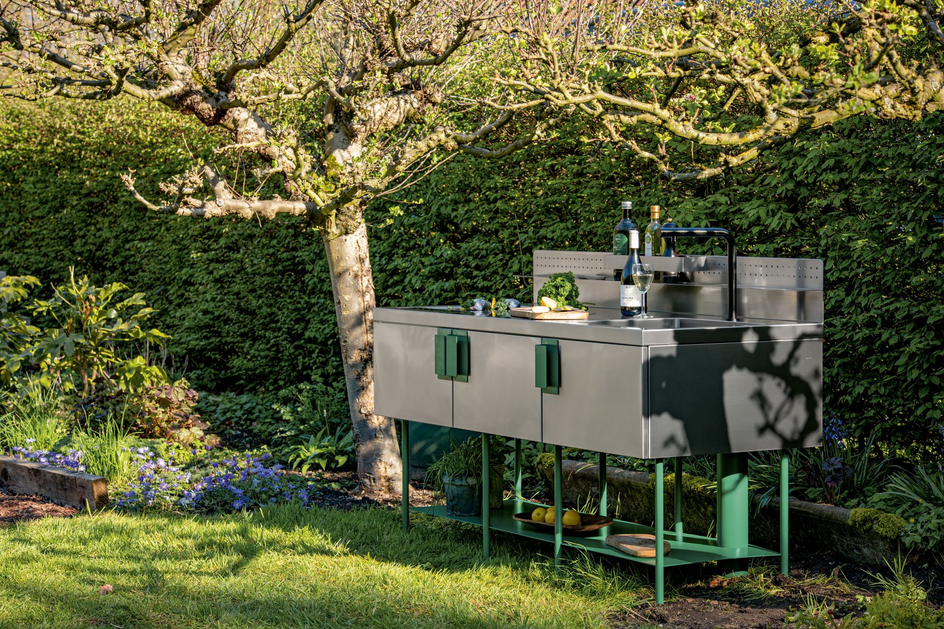 The first Abimis stainless steel kitchen for outdoors