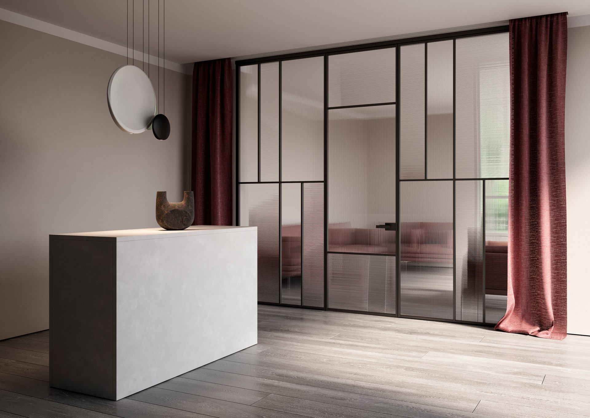 Albed metal door and partition wall systems