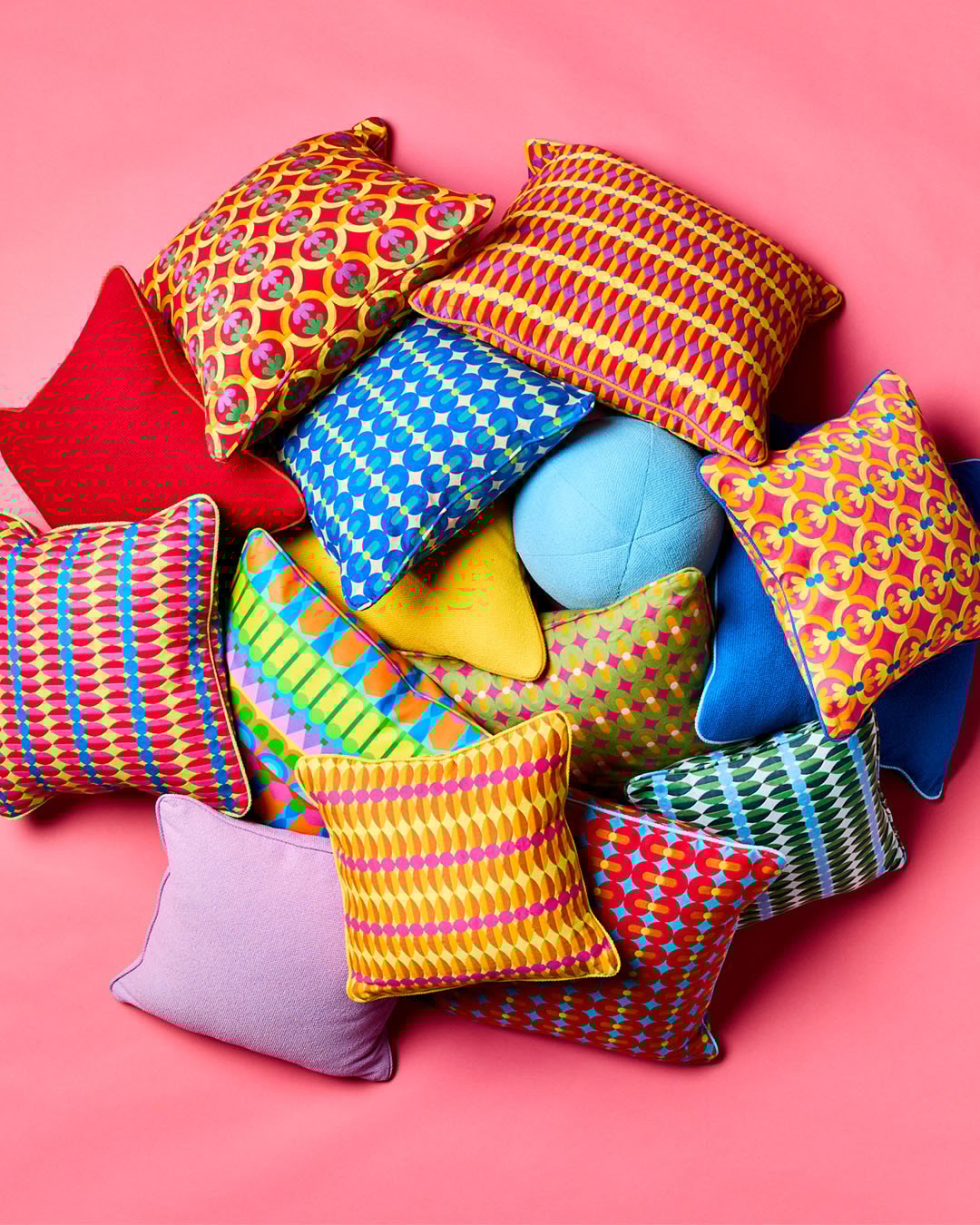 Colorful wallpapers and fabrics by Momentum and Yinka Ilori at Neocon 2024