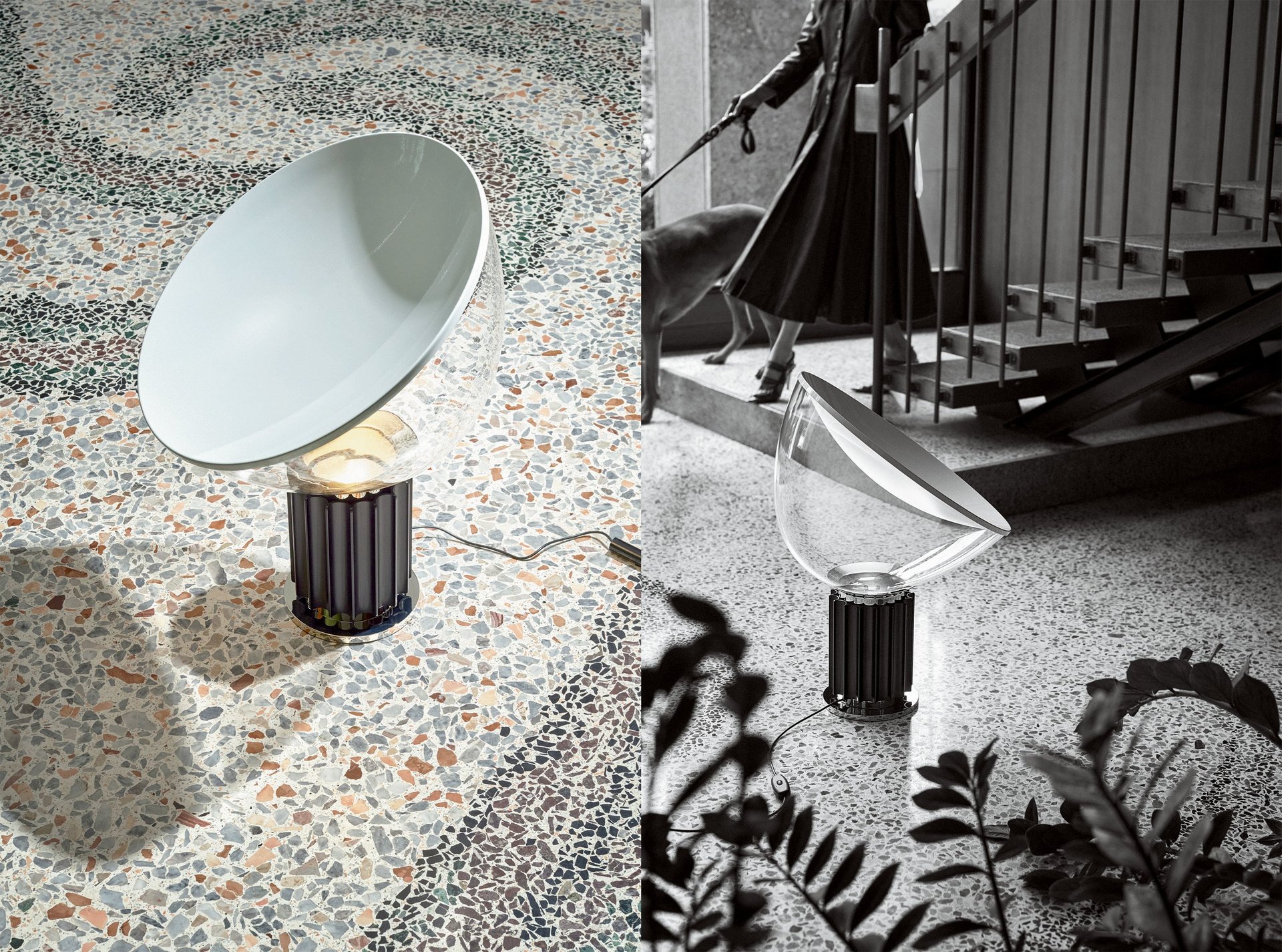 Flos icons showcased in a visual narrative by Barbara Corti and Omar Sosa