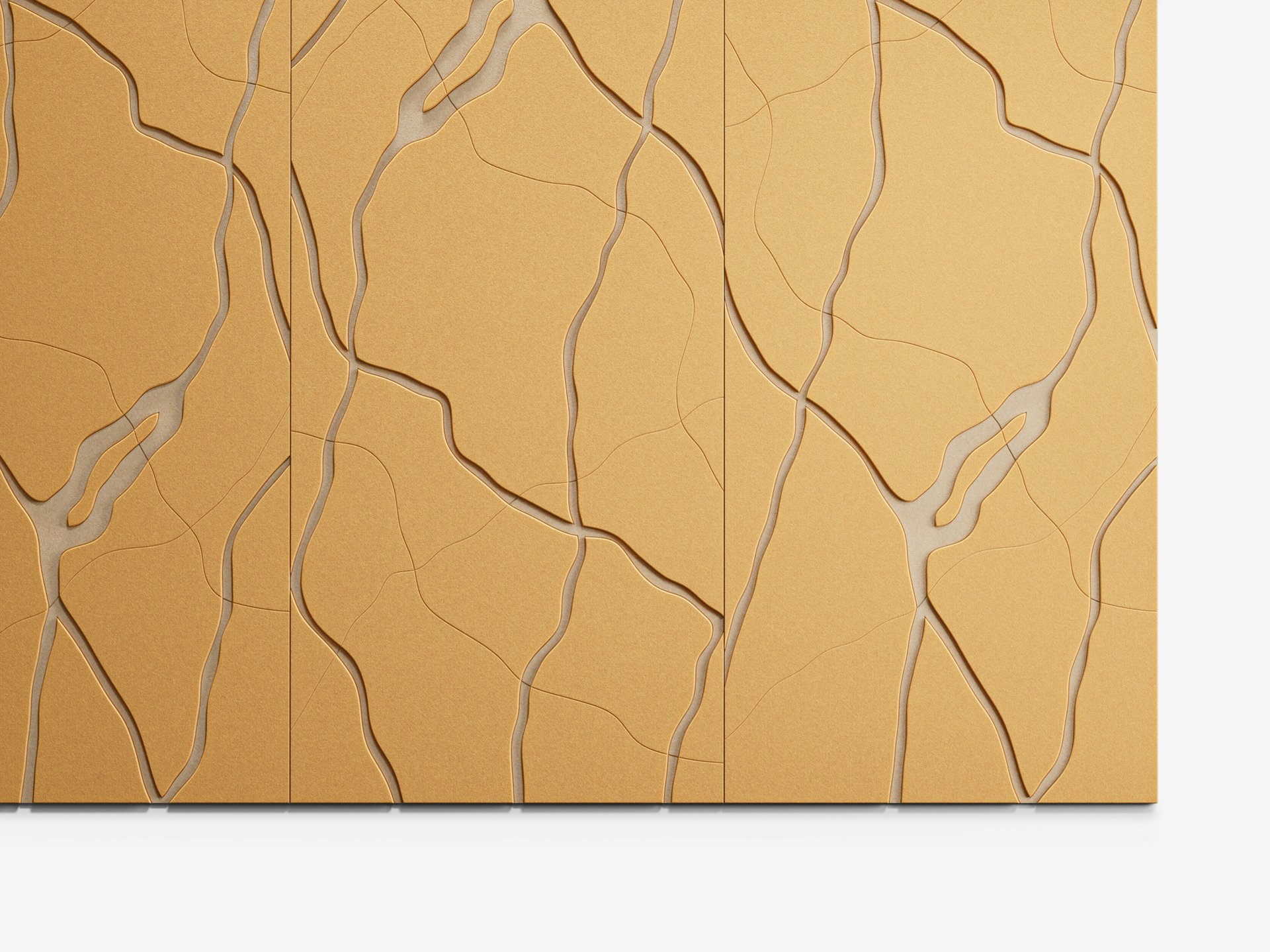 Carrara by Turf: PET Felt Acoustic Panels with Carved Stone Designs