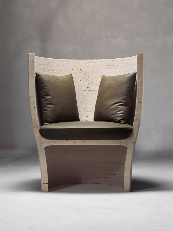 The Holly marble seat designed by Christophe Pillet for Kreoo