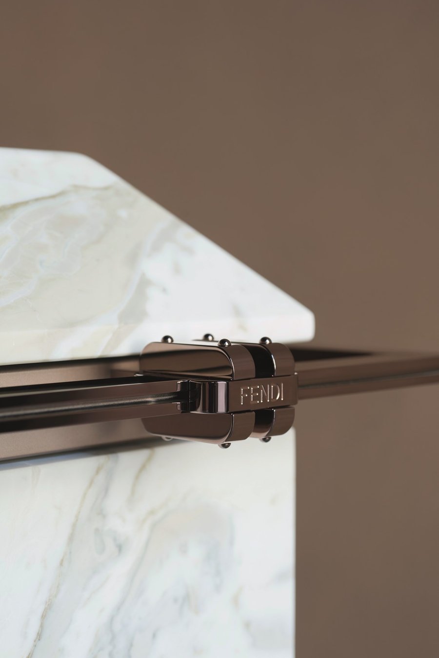 Marble + metal. The new Fendi kitchen