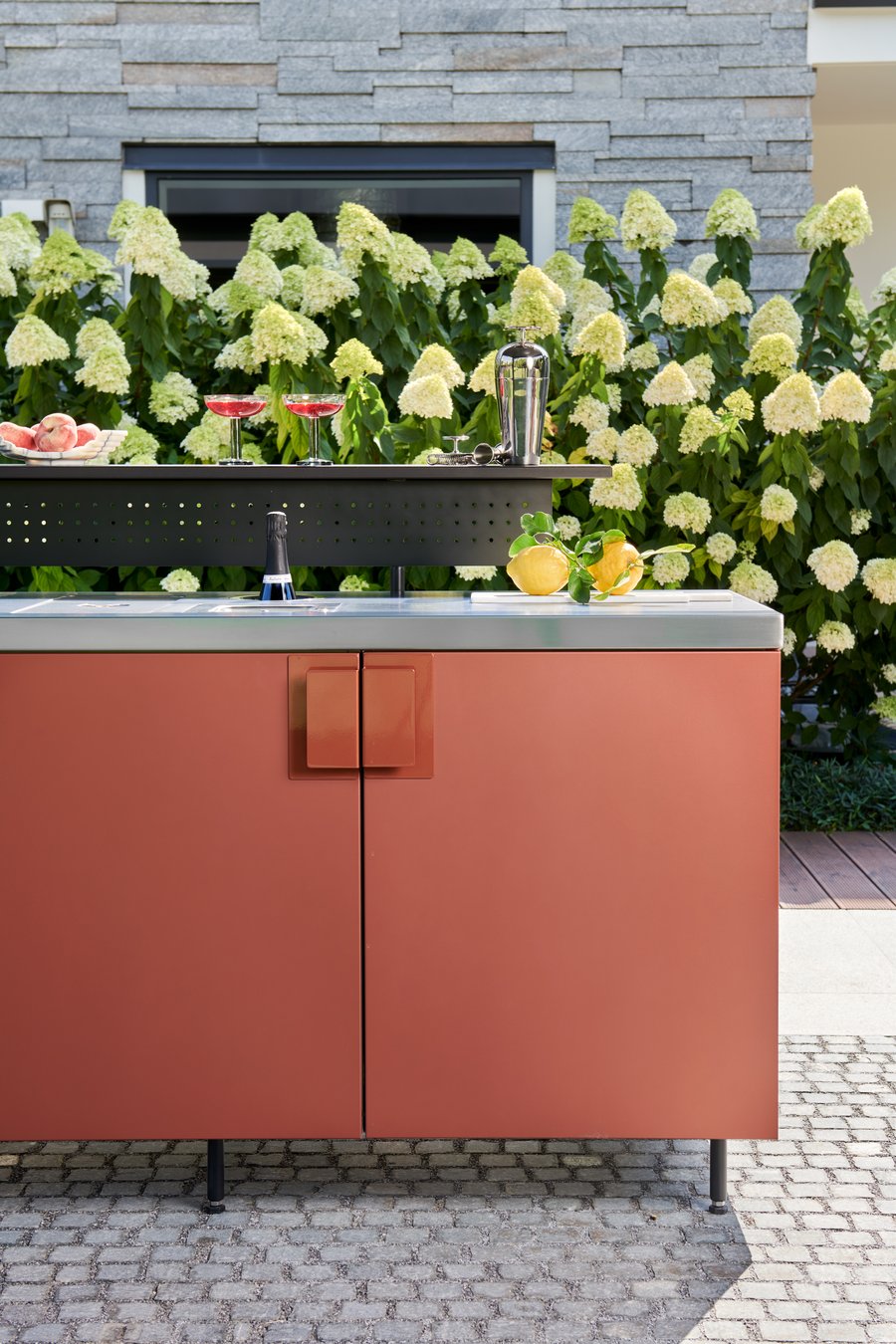 The first Abimis stainless steel kitchen for outdoors