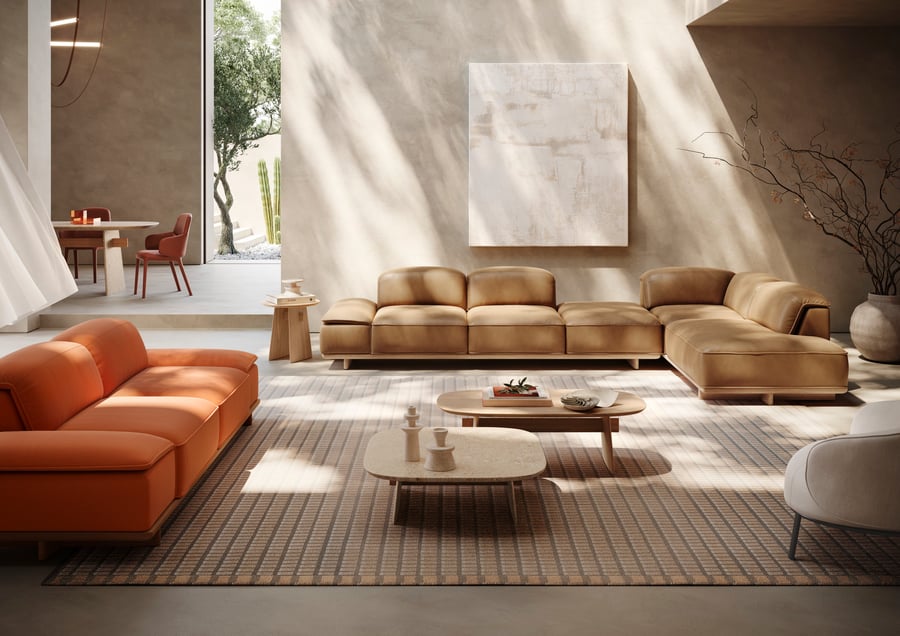Reclining and sustainable Natuzzi Italia armchairs and sofas