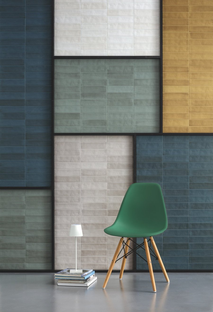 The new colored and three-dimensional Sartoria ceramic tiles