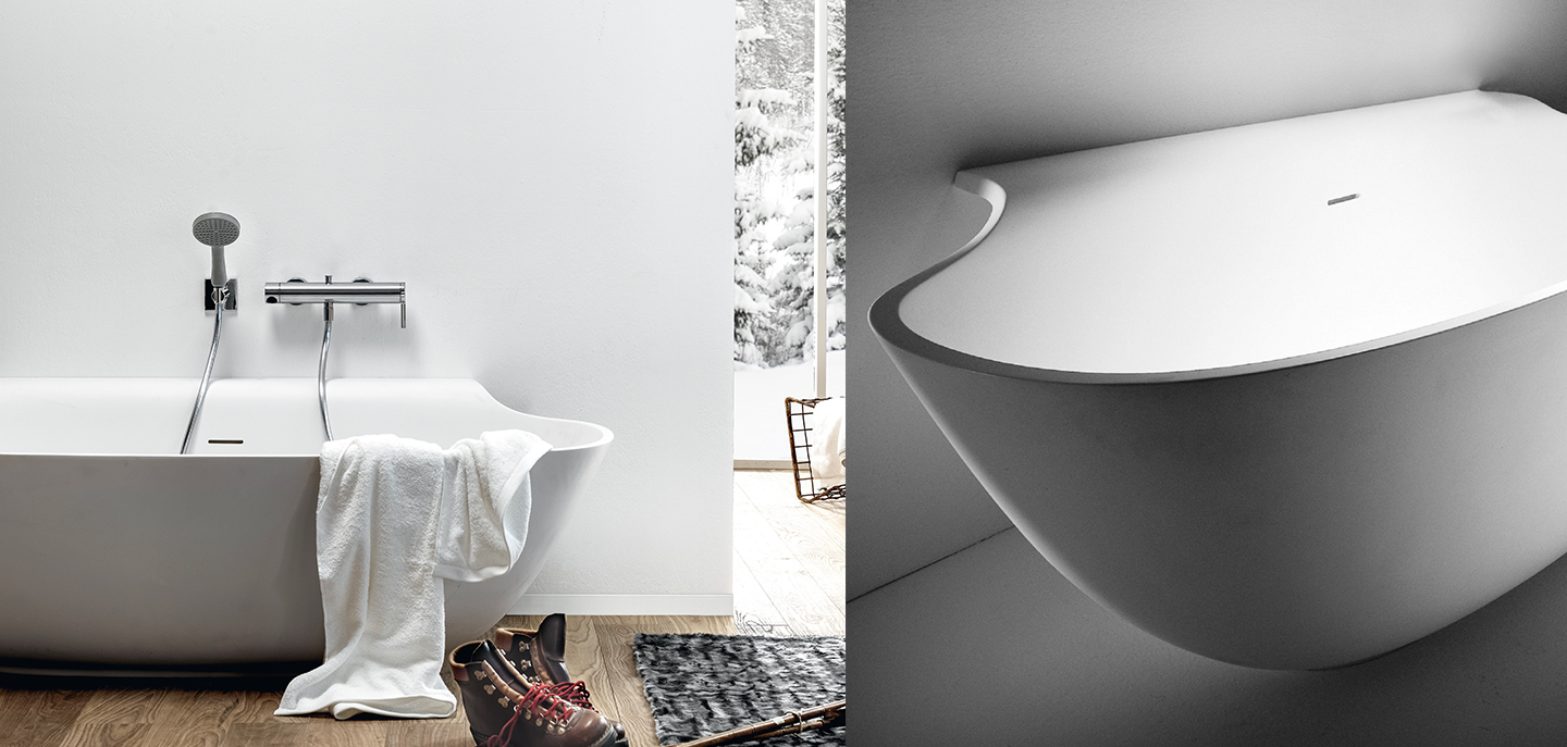 Cristalplant Biobased bathtub by Falper