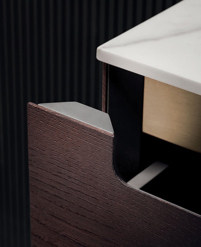 New wood finish for Edge by Falper