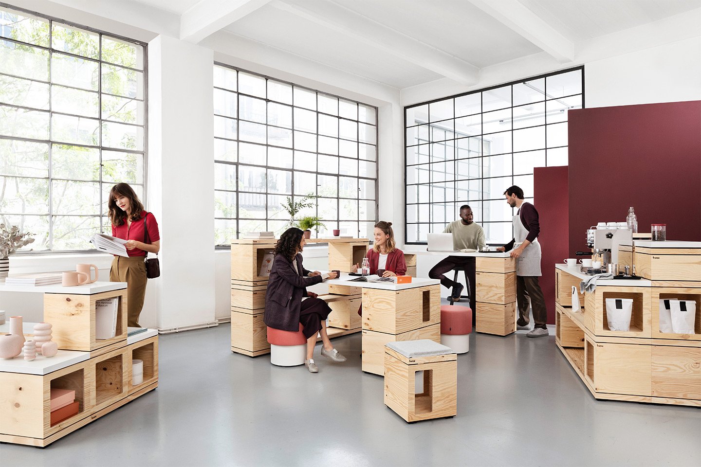 Flexible furniture for creative spaces: Pixel by Bene