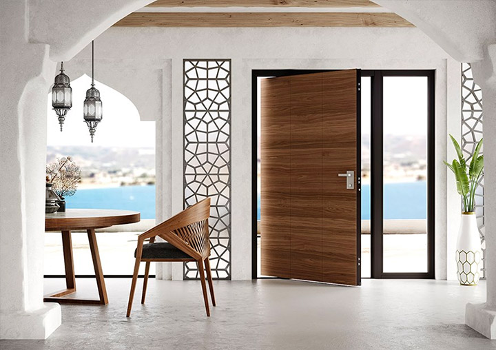 Pivot security door with sidelights Di.Big: configure your door