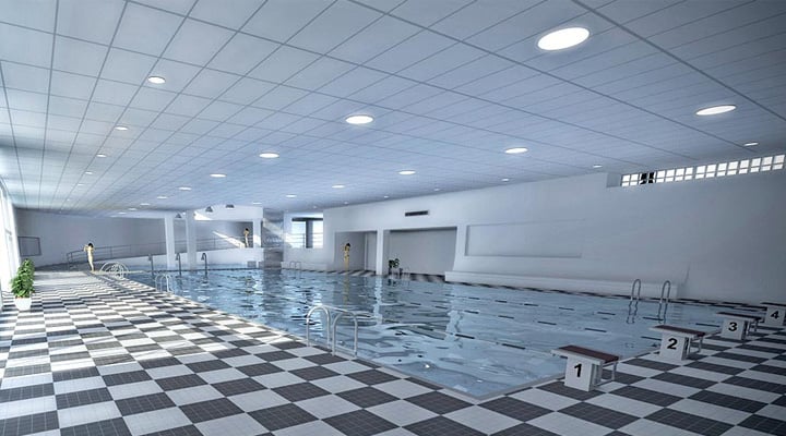 Controsoffitti acustici Knauf AMF per indoor, piscine e spa