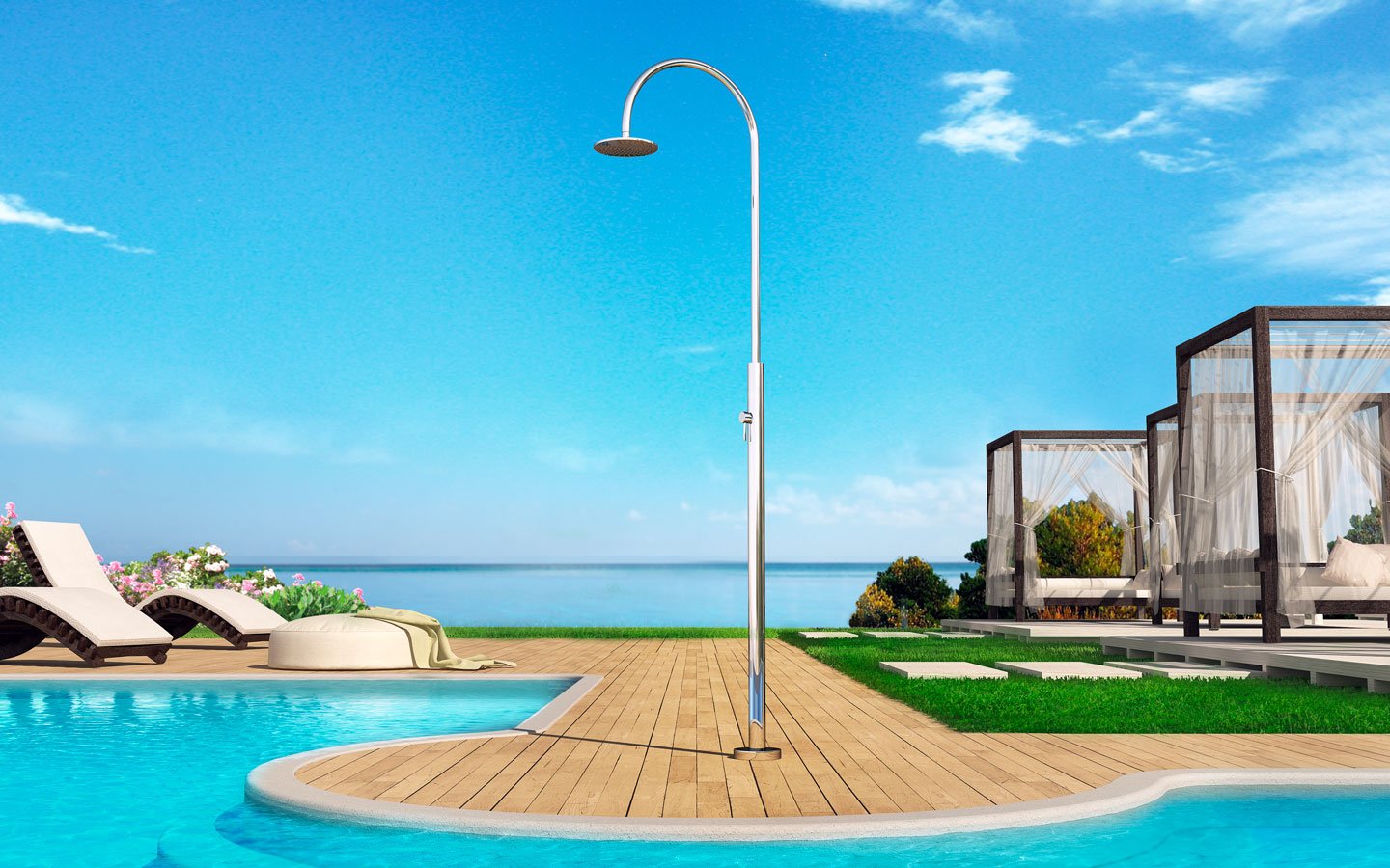 Nautical stainless steel showers for outdoor: Inoxstyle