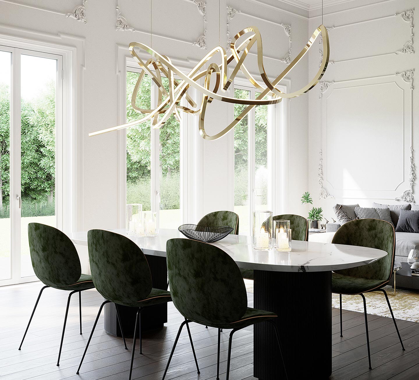 Bespoke handmade sculptural lighting Cameron Design House