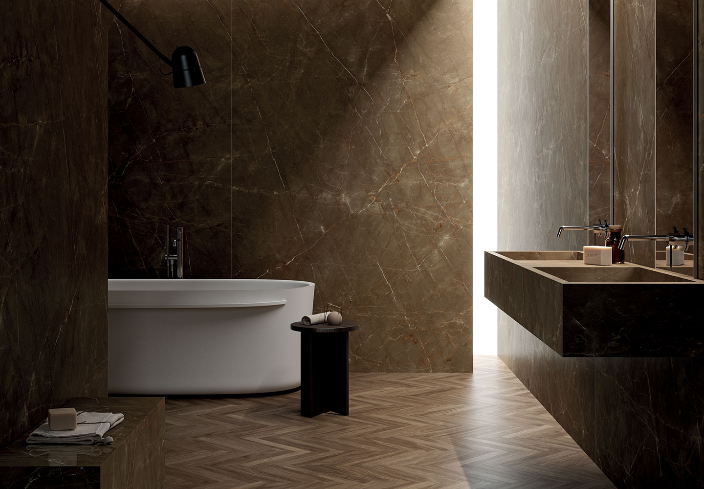 Ariostea Ultra large slabs: floors and walls porcelain stoneware