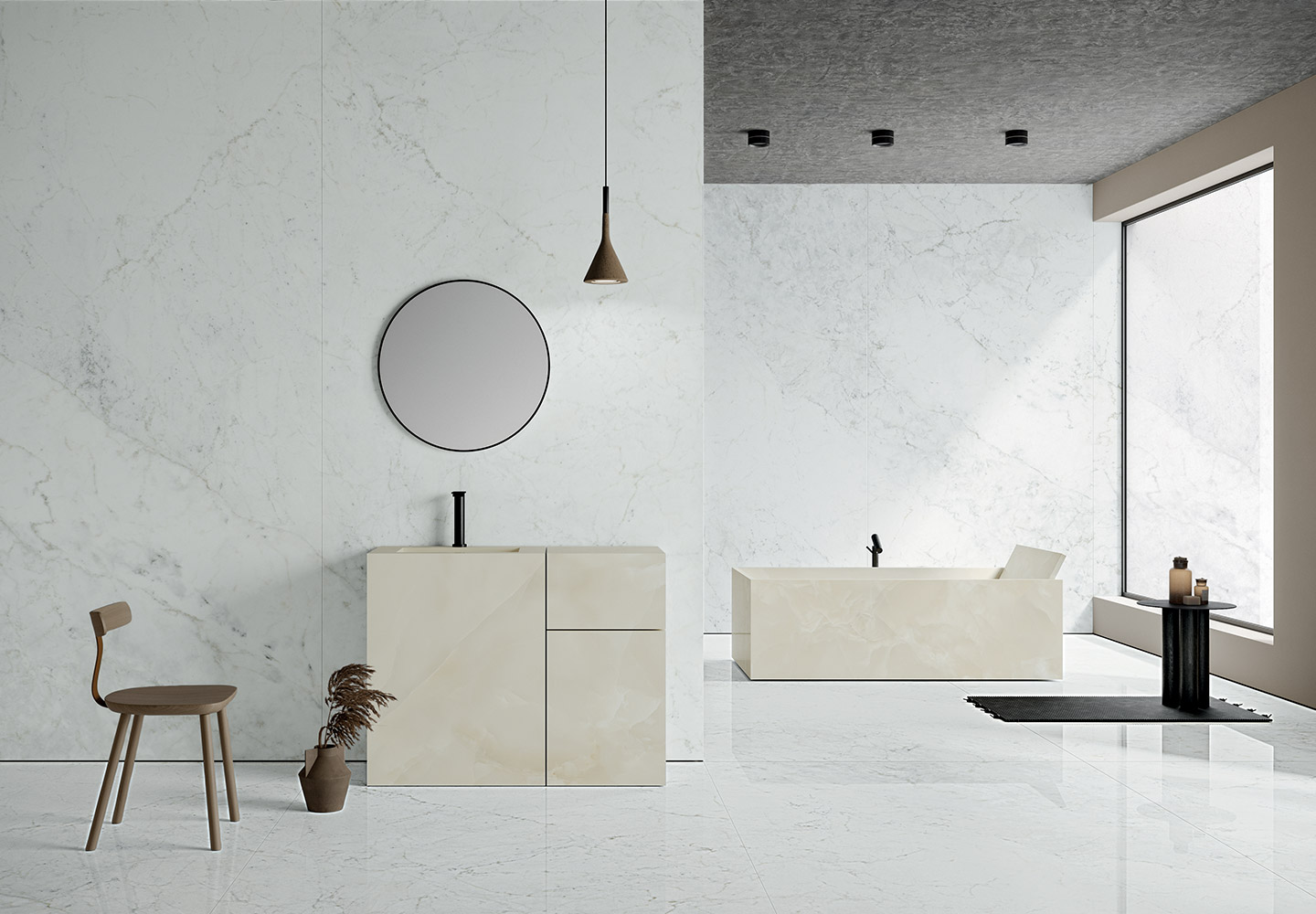 Ariostea Ultra large slabs: floors and walls porcelain stoneware