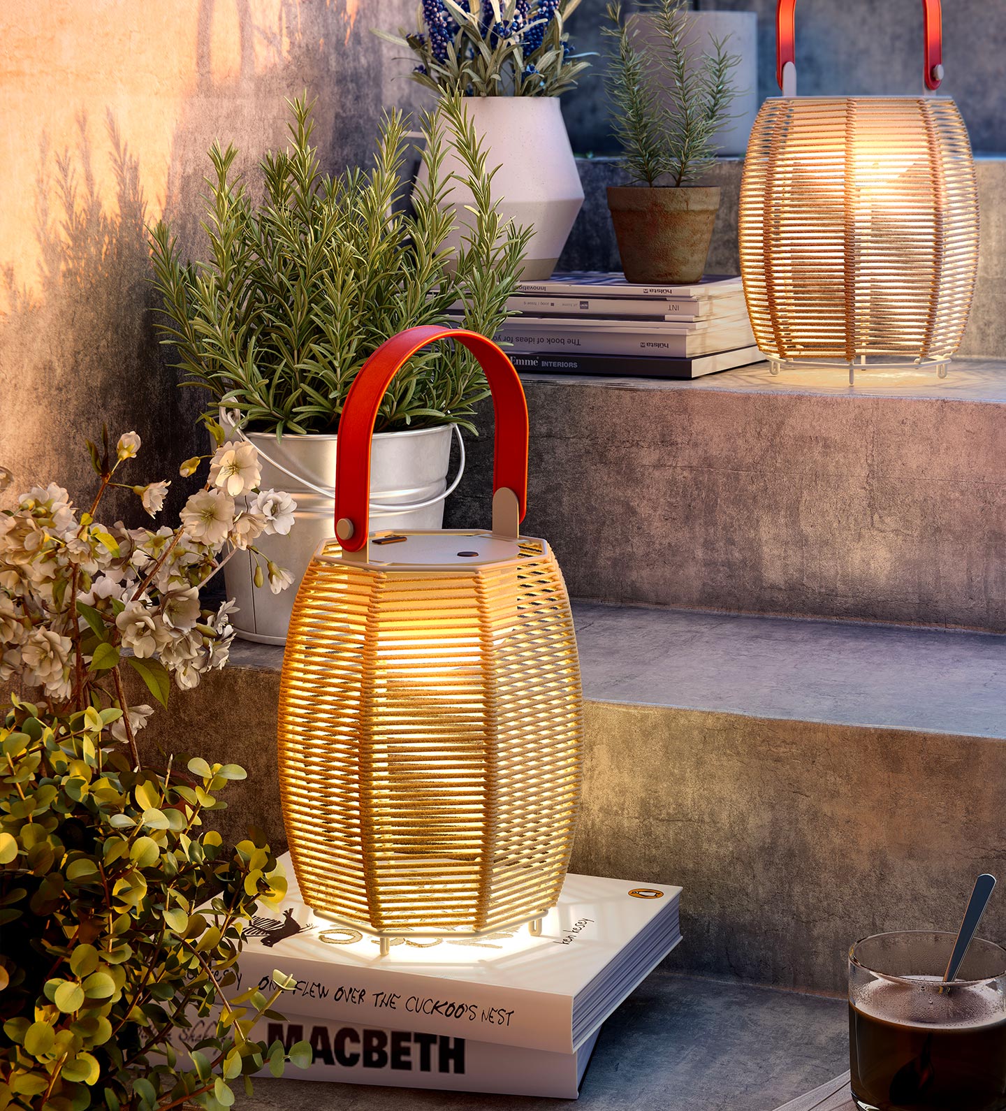 Bover, soft light portable and rechargeable LED table lamp: discover Tanit