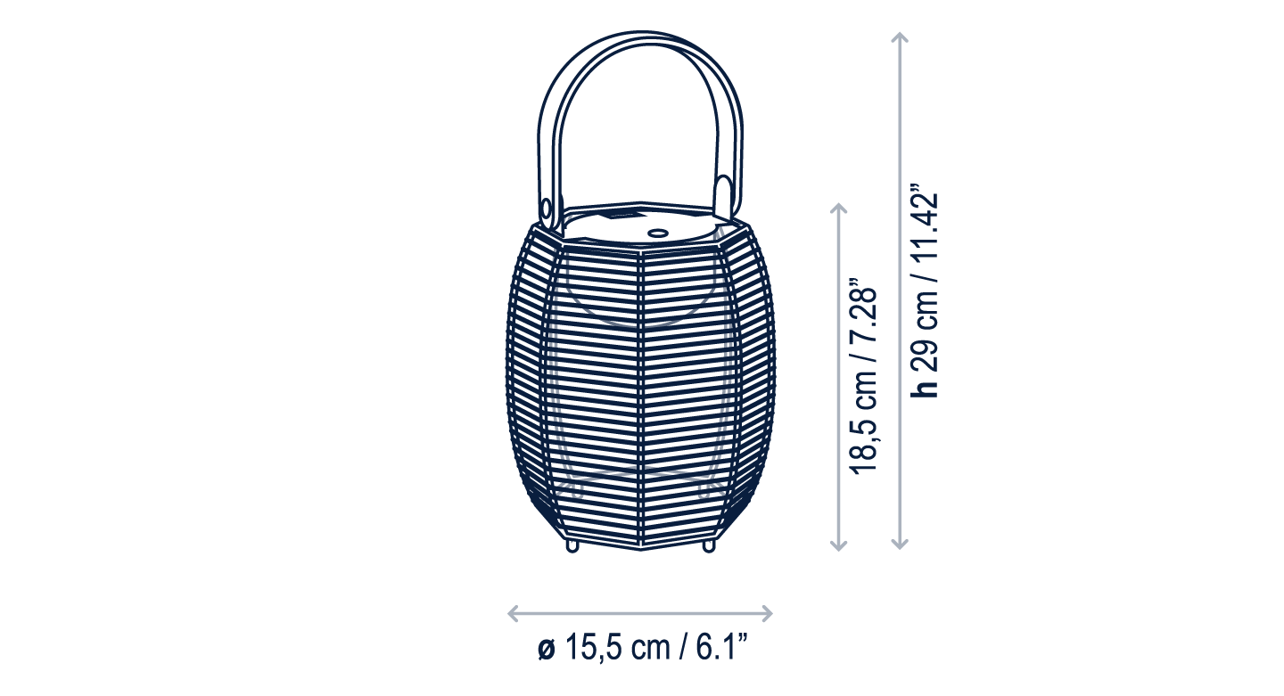 Bover, soft light portable and rechargeable LED table lamp: discover Tanit