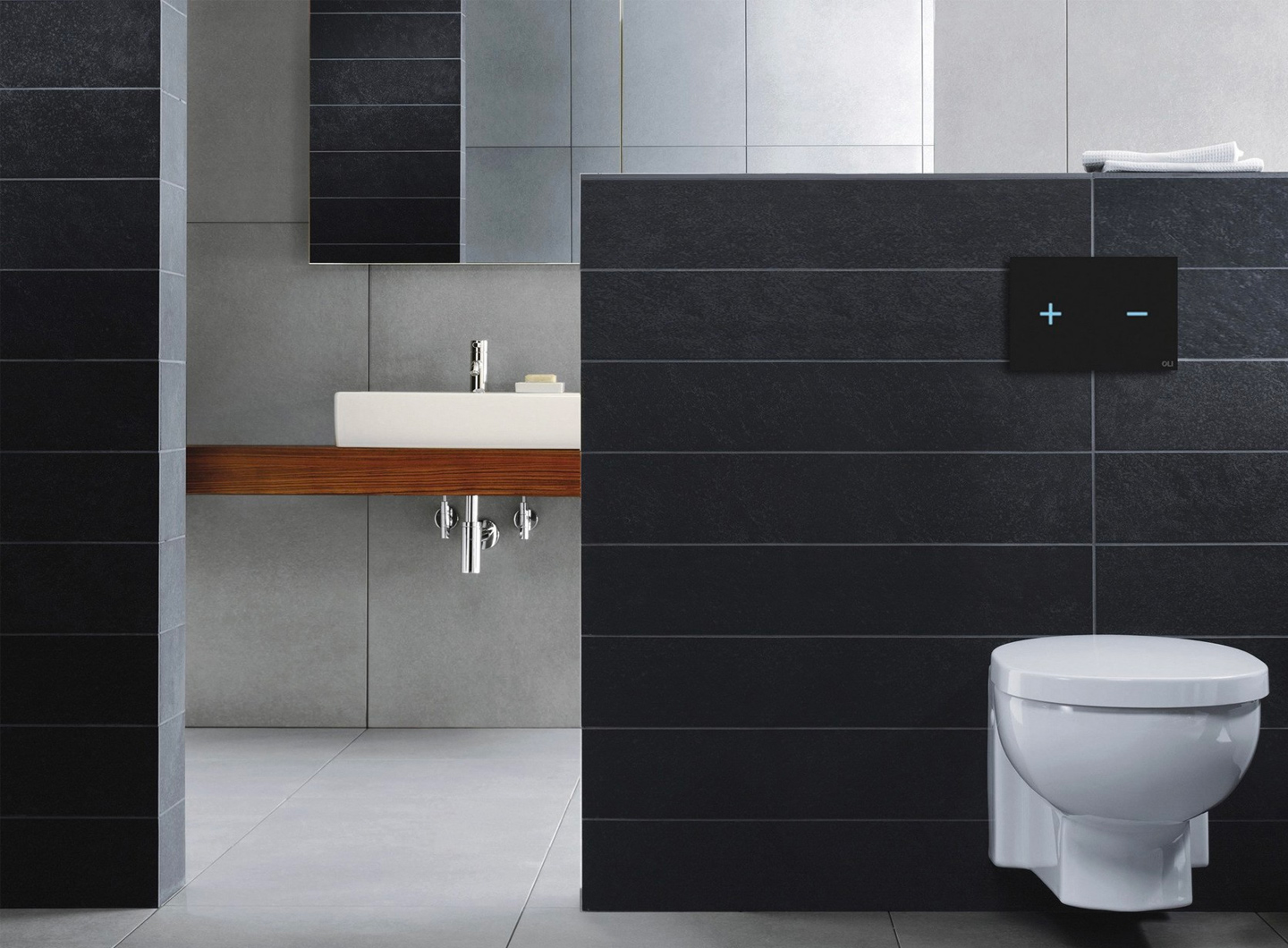 Flush activation without touching the plate NO-TOUCH system by OLI