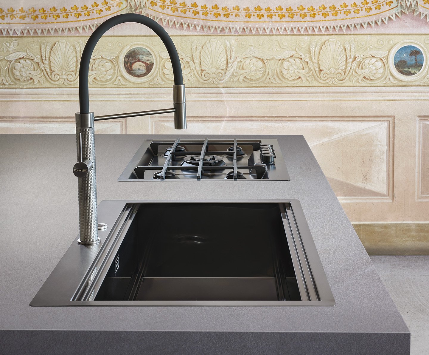 Foster sinks, mixers and hobs in PVD stainless steel: charm and ...